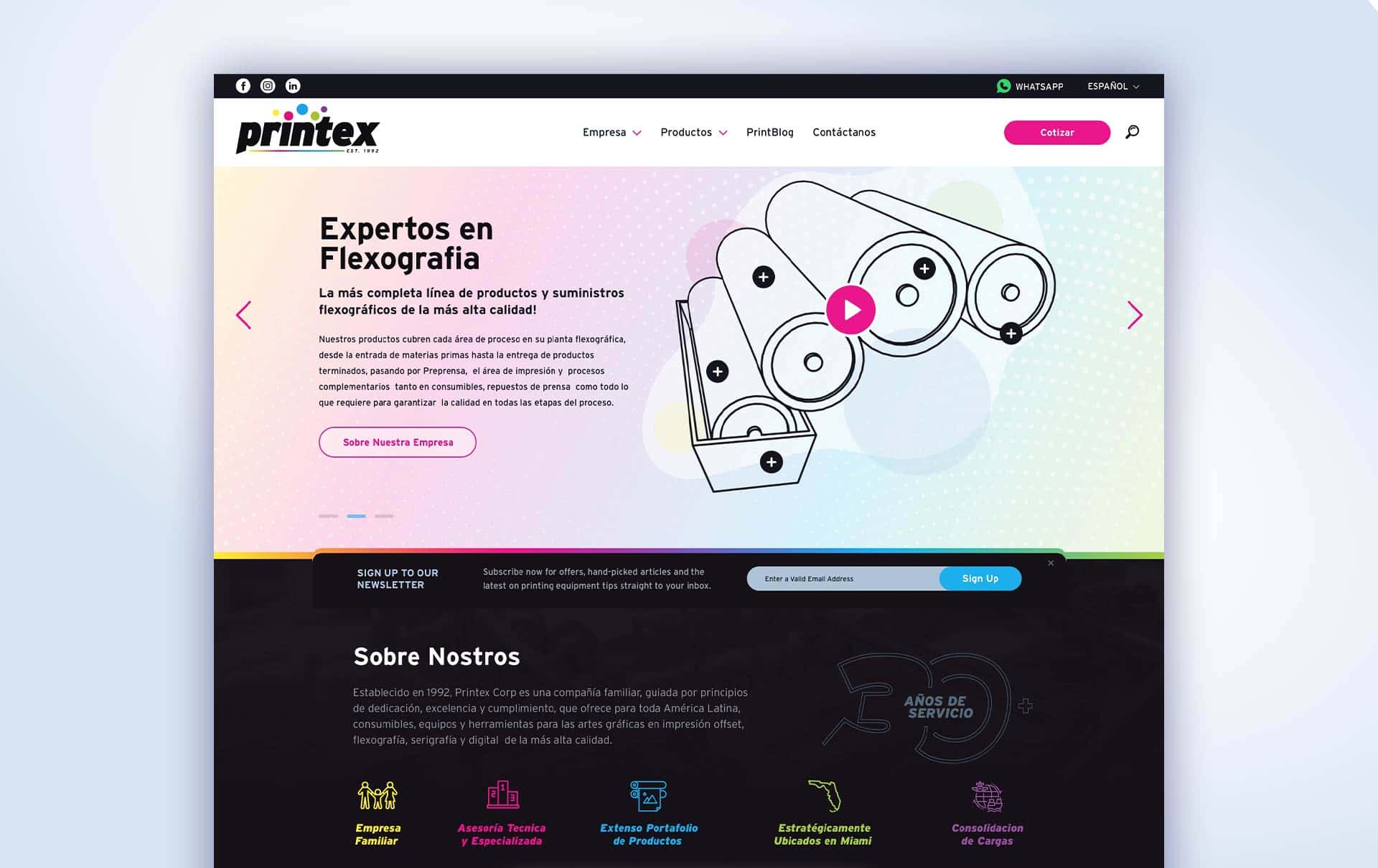 Printext Website Redesign and Rebranding - Victor Bustos